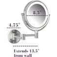 Wall-Mounted Vanity Mirror with Lights - Hard Wired with 8X ...