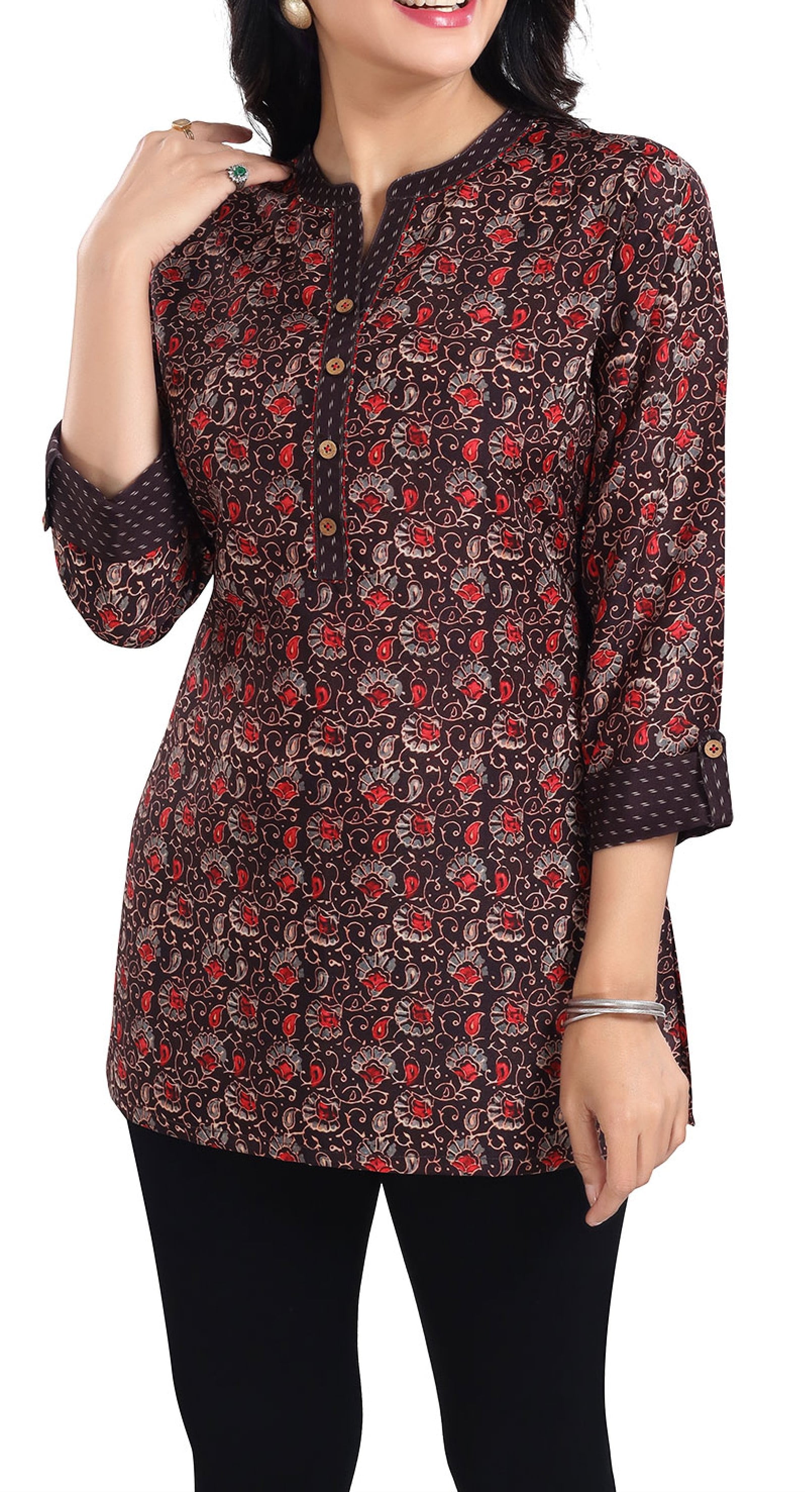 IshDeena Indian Kurtis for Women Indian Style Printed Embroidered ...