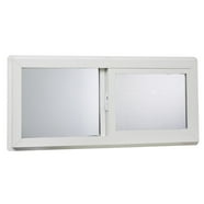 Duo Corp 3218SLID Double Slider Basement Window, 32 X 18 in, Vinyl ...