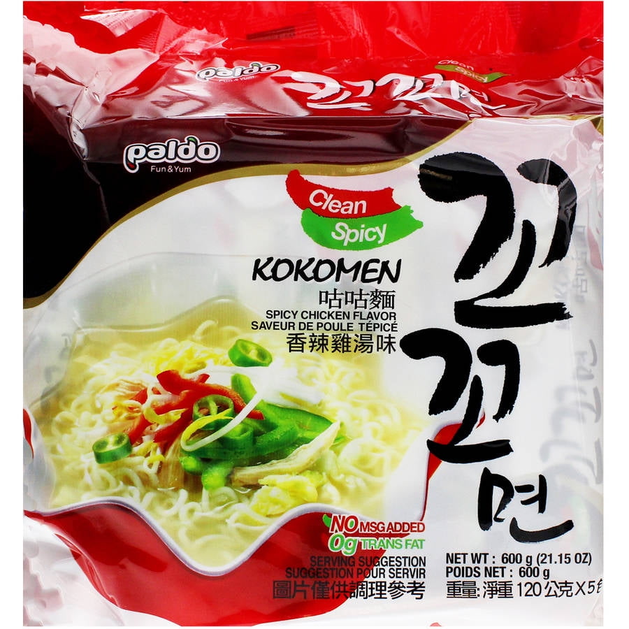 Paldo Kokomen Spicy Chicken Flavor Ramen, 21.15 Oz, 5 Count – Walmart ...