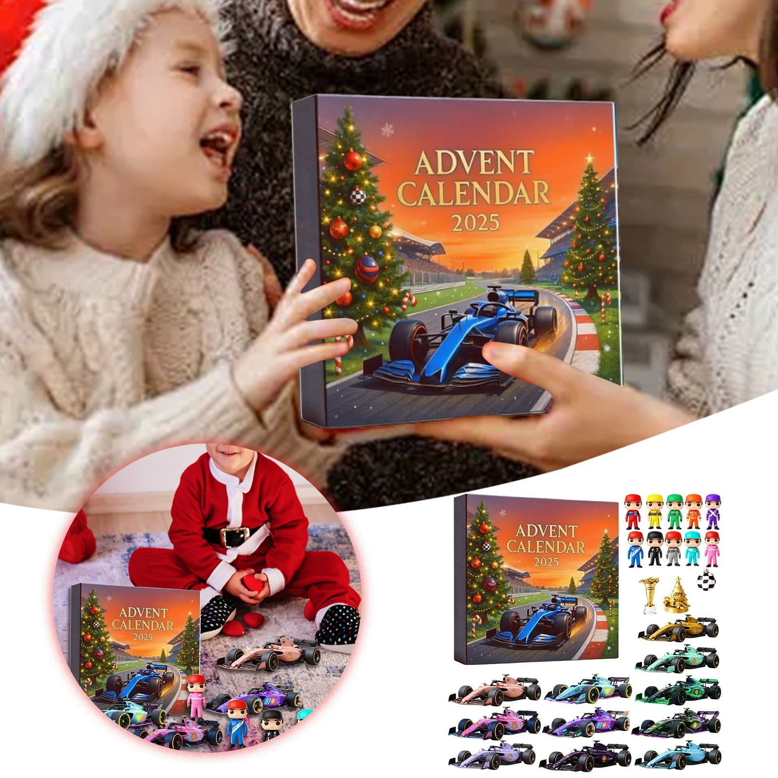 Calendrier de l'Avent de Noël 2025 - Boîte Aveugle de Voitures de ...