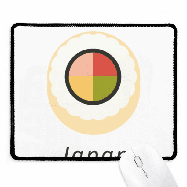 Traditional Japanese Maki Sushi Mousepad Stitched Edge Mat Rubber Gang ...