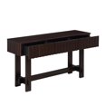 52 inch Sofa Table with Storage Drawers, Mid Century Farmhouse Fluted ...