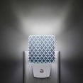 Blue Moroccan Design Plug-in LED Night Lights Geometric Pattern Auto ...