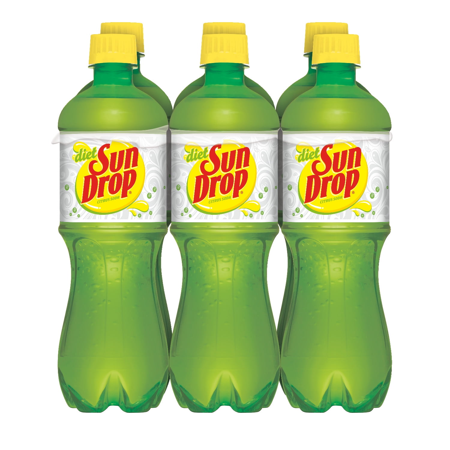 Diet Sun Drop Citrus Soda, 0.5 L, 6 Count - Walmart.com - Walmart.com