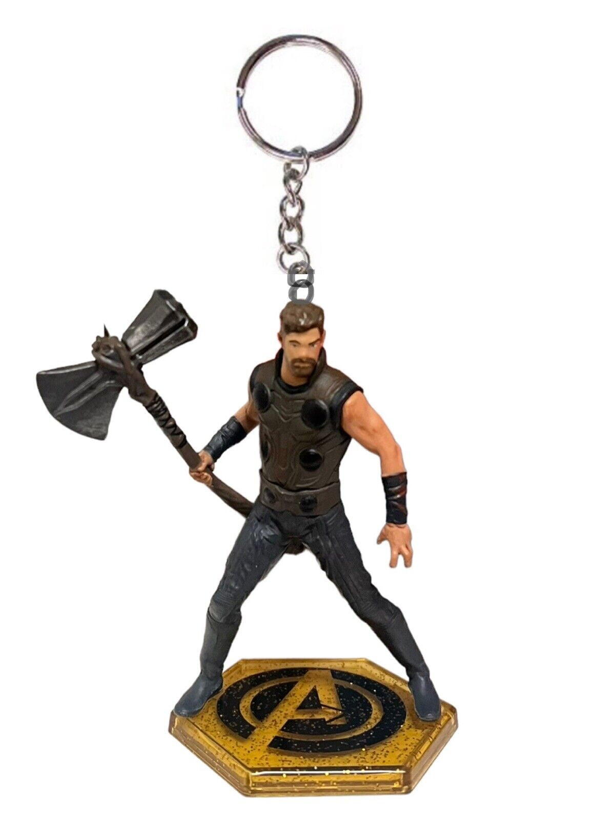 Infinity War Thor Key Ring PVC Keychain Marvel Superhero Warrior Figure ...