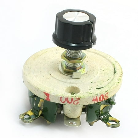 Single Turn Resistor 50W 200 Ohm Volume Control Ceramic Disk Rheostat ...