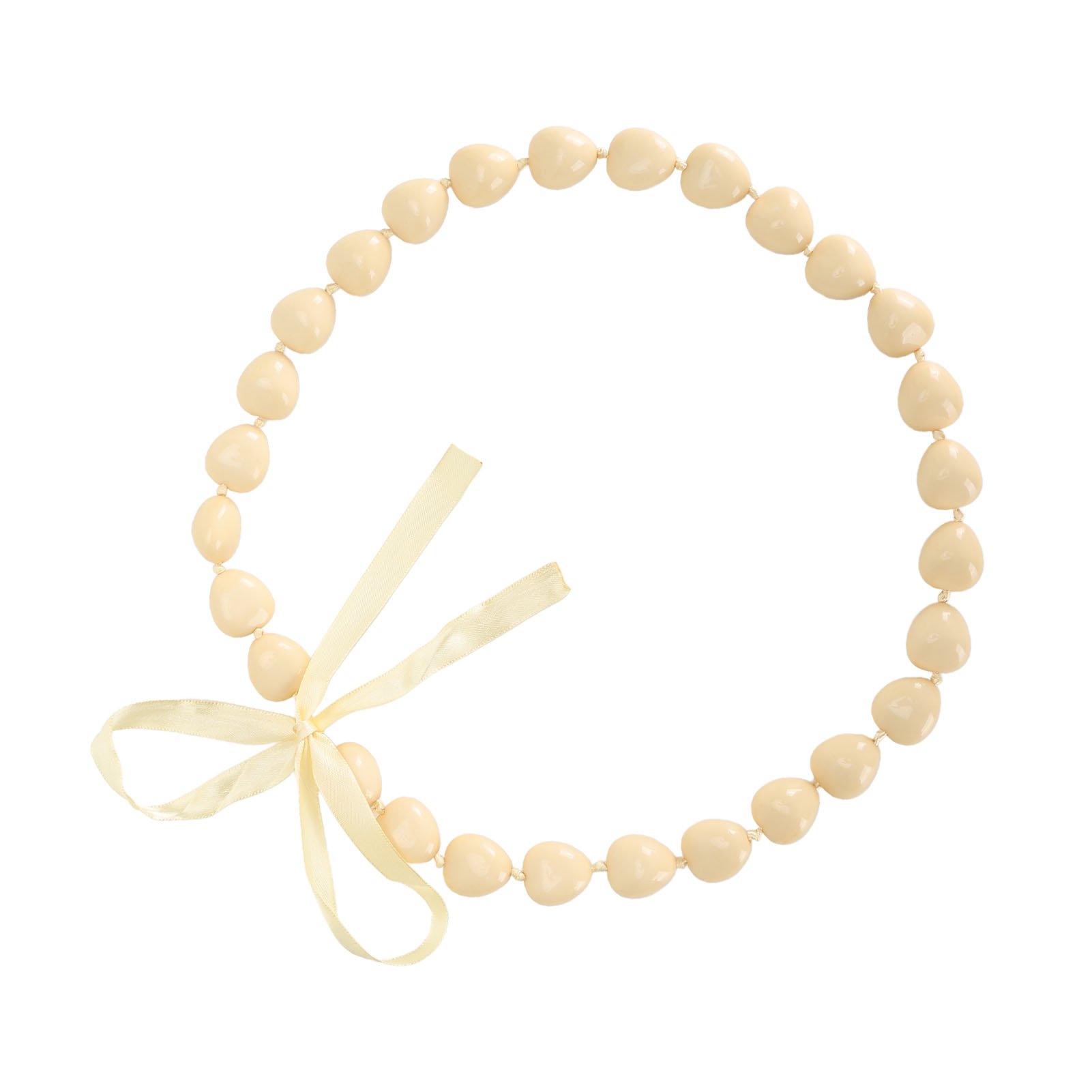 Collar Kukui Nuts Lei, Collar de Resina Kukui Nut Con Lazo de Cinta, Regalos de Graduación Para ...