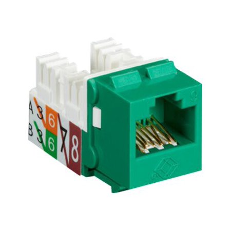 Black Box GigaTrue2 CAT6 Jack - Modular insert - CAT 6 - RJ-45 - green ...