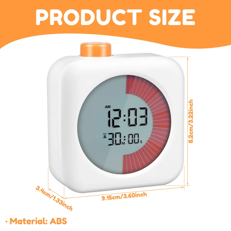 60-Minute Digital Visual Timer Lcd Screen Visual Countdown Timer Quiet ...