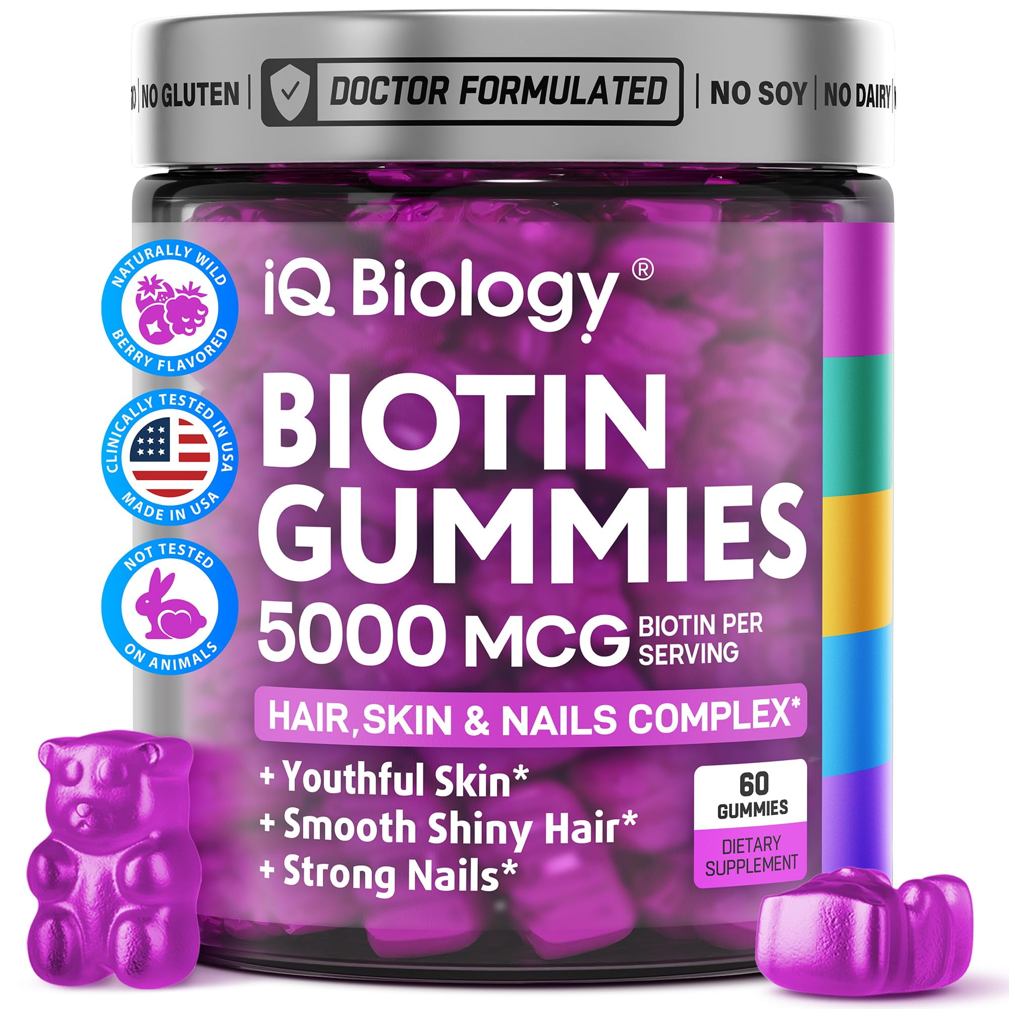 Gomitas IQ BIOLOGY para cabello, piel y uñas con colágeno y biotina | Bodega Aurrera en línea