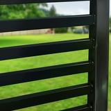 ALEKO Yard Garden Milan Style Steel 2 Fence Black Panels 8 x 5 ft each ...
