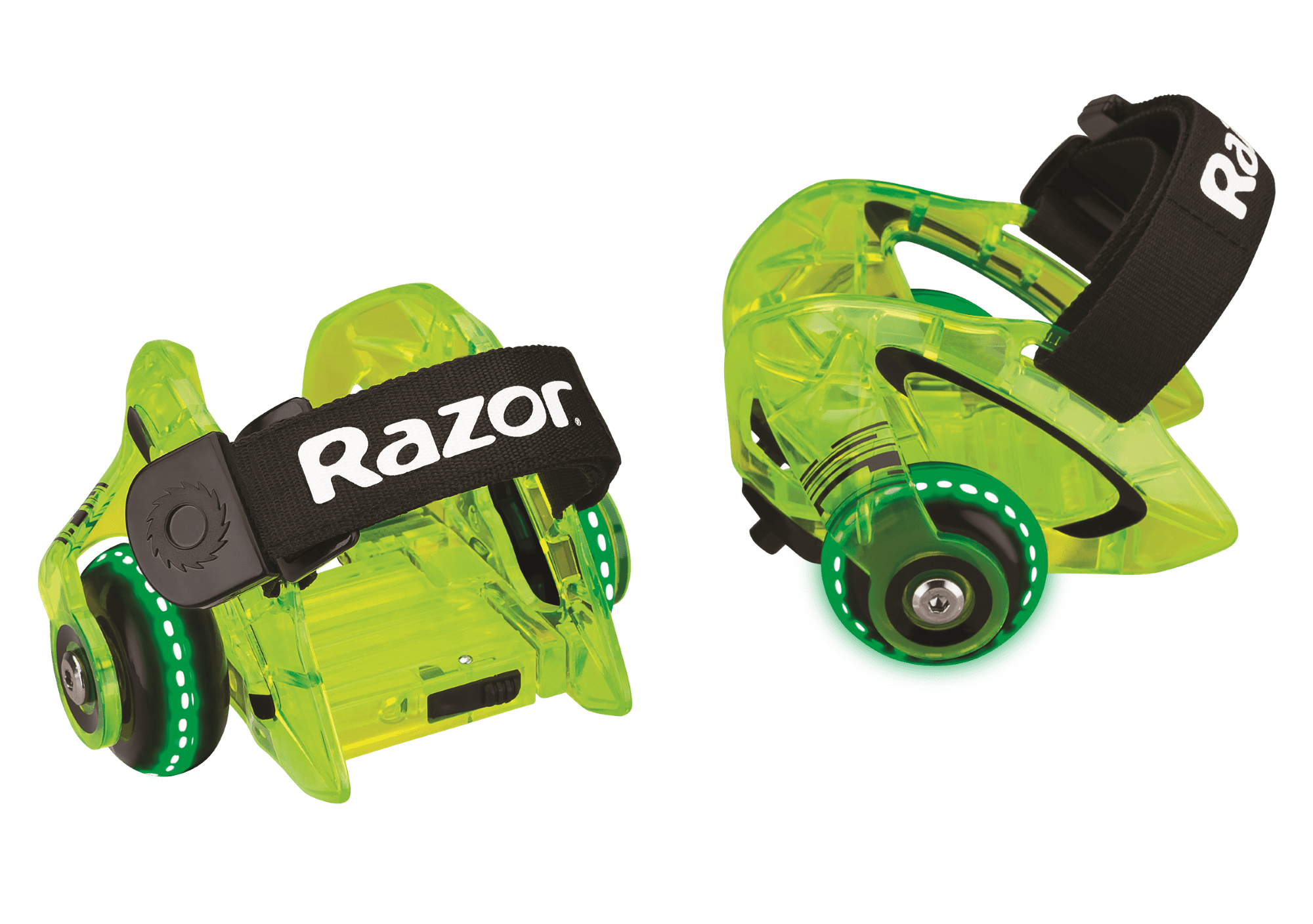 Razor Jetts DLX Heel Wheels - Neon Green, Wheeled Skate Shoes with ...