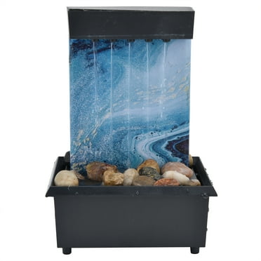 "XBrand 47"" Electric Indoor Wall-Mounted Mirror Waterfall Fountain ...