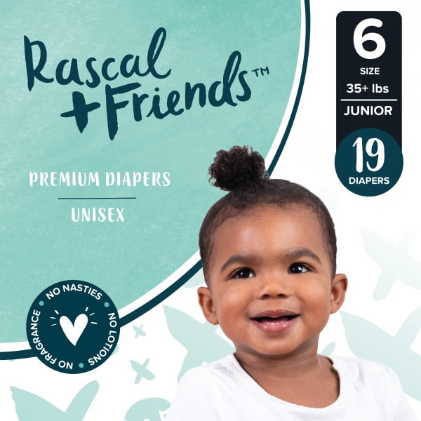 Rascal + Friends Premium Diapers, Size 6, 19 Count – Walmart Inventory ...