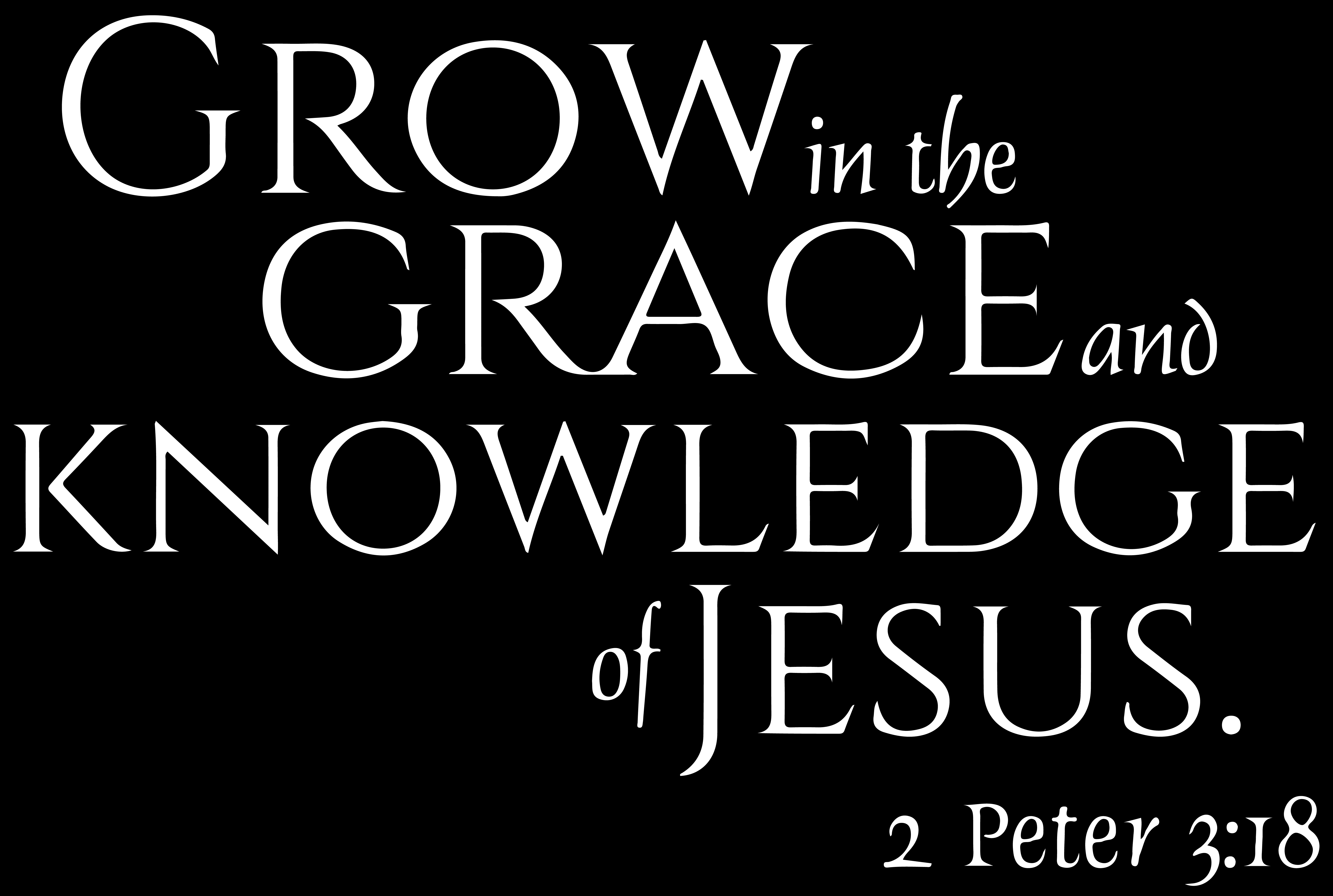 2 Peter 3 18 Grow In The Grace And Knowledge Vinyl Decal Sticker