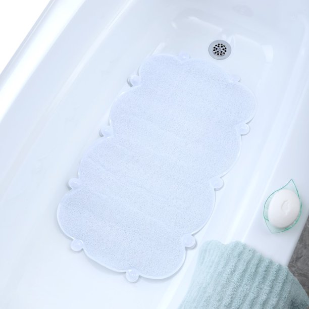 SlipX Solutions 17" x 29" Cloud Shaped Bath Mat with Microban - Walmart.com