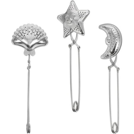 NETSENG 3 Pcs Stainless Steel Tea Infuser Long Grip Heart Moon Star ...