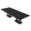 12 Person Rectangular Powered Modular Conference Table Metal Bases ...