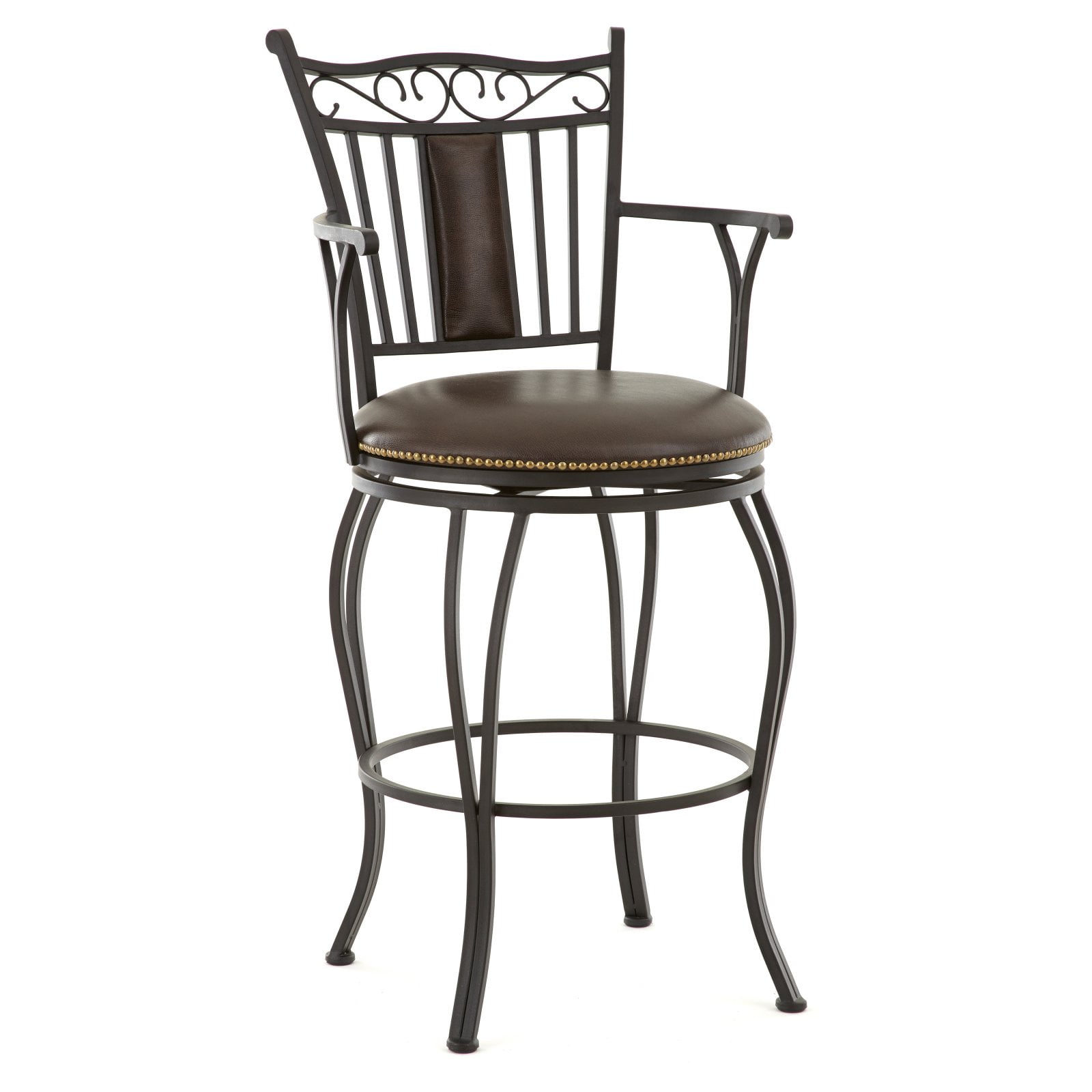 Steve Silver Barbara 30 in. Jumbo Swivel Bar Stool with Armrest ...