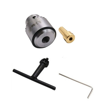 Mini Drill Chuck Micro 0.3-4Mm Jto Taper Mounted Drill Chuck And Wrench ...
