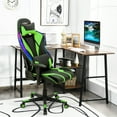 Gymax RGB PC Gamer Gaming Chair - Swivel, Adjustable with Dynamic LED ...