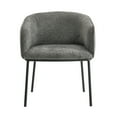 VKNOW Boucle Barrel Accent Chair for Living Room Bedroom Dining Room, Upholstered, Modern (Gray ...