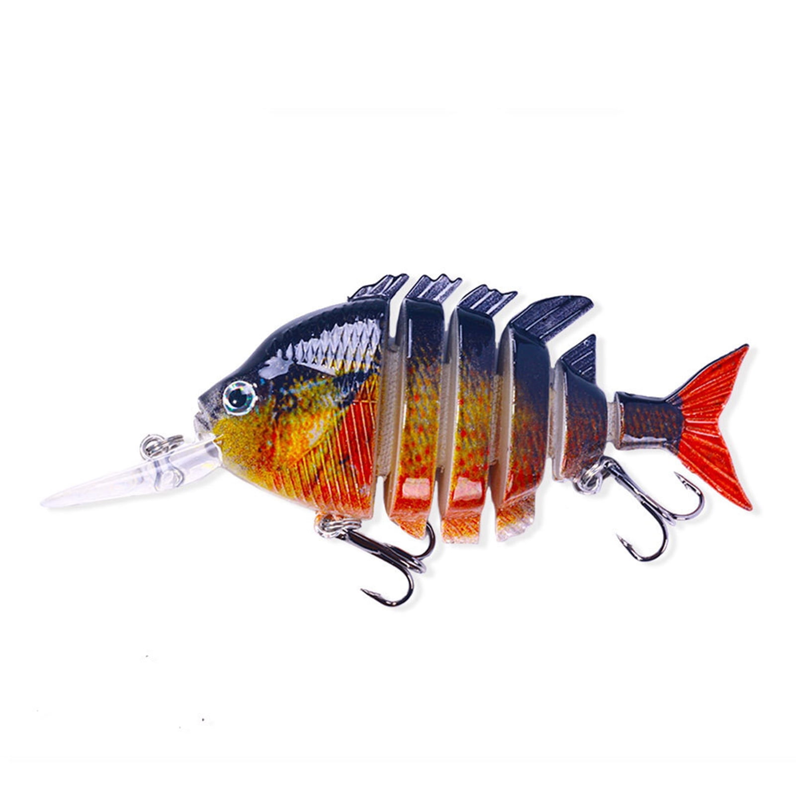 huanledash 10cm/16.5g Fishing Bait 3D Simulation Eyes Treble Hook ...