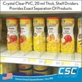 Clear Plastic Shelf Divider 3" H x 9-9/16" L with Adhesive Mount by ...