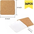 36 Pieces 4" Cork Coasters,Self-Adhesive Sheets,Cork Mats Backing ...