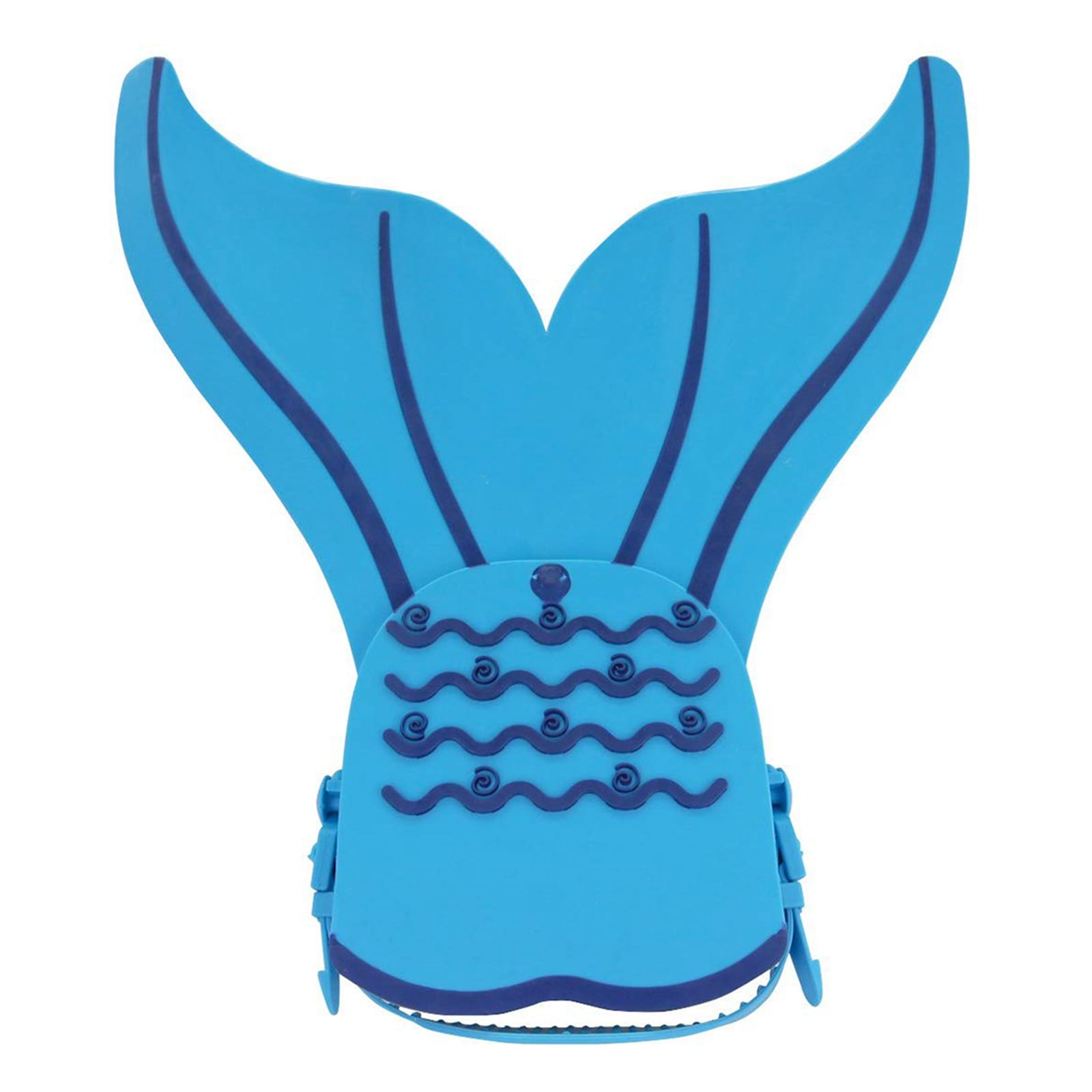 Puloru Swim Fins, Solid Color Mermaid Tail Shape Flippers Swimming Webs ...