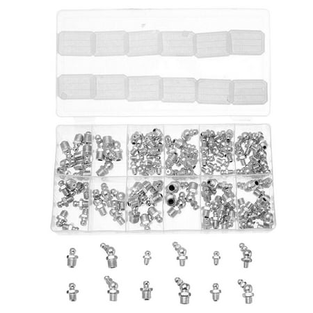 Maoww 130x Zinc Plating Hydraulic Grease Nipples Spray M6/M8/M10 Accs ...