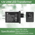 12V 2A LED Controller Adapter Compatible with Christmas String Light ...