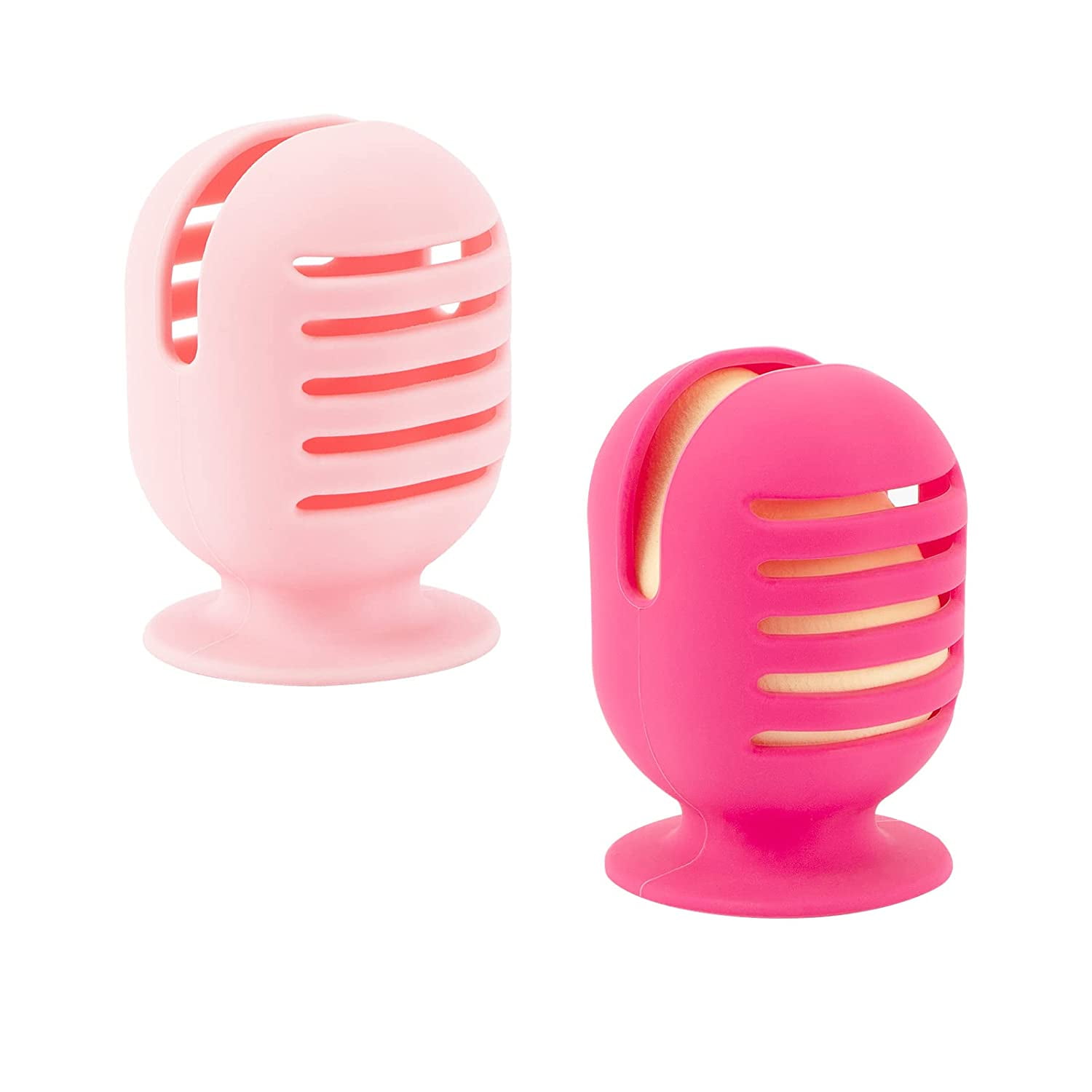 2 Pack Makeup Sponge Holder, Silicone Beauty Blender Case Organizer ...