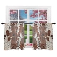 Brown Cowhide Texture Sheer Curtains for Living Bedroom, Country Farm ...