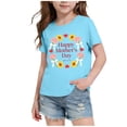 Ahabrexf 's Day Girls Short Sleeve Printed T-shirt for Girls, Crew Neck ...