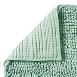Mainstays Textured Chenille High-Low Noodle Bath Rug Set, Green ...