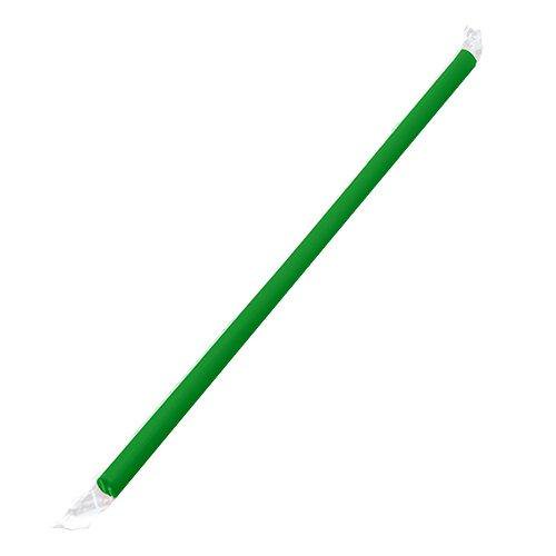 Karat 9'' Giant Straws (8mm) Paper Wrapped - Green - 2,500 ct - Walmart.com