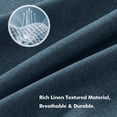 100% Blackout Linen Curtains for Bedroom, Navy Solid Thermal Insulation ...