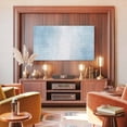 Abstract Geometric TV Dust Cover 40 Inch, Ombre Sky Blue Brush painting ...
