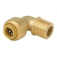 Shark Bite U276LFA 1/4" X 3/8" MNPT Brass Push-Fit 90° Dishwasher Elbow ...
