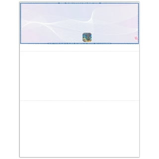 EZ Checks 3 Per Page Hologram High Security Blank Check Paper, 150 ...