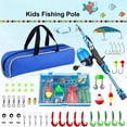 Telescopic Fishing Rod & Reel Combo Blue 4.92 ft Starter Kit - Walmart.com