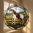 Stained Glass Rustic Suncatcher featuring Gypsy Horse Style Design ...