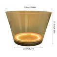 Clear LED Ice Bucket with Glowing Light Champagne Beer Storage Tub ...
