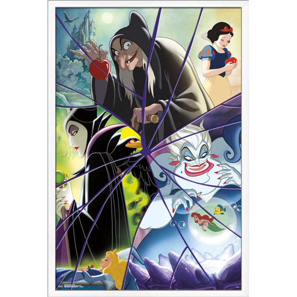 Disney Villains - Collage Wall Poster, 22.375" x 34", Framed - Walmart.com