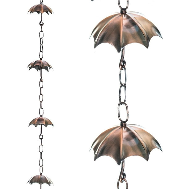 Rain Chains 72" Metal Decorative Umbrella Rain Chain Bell - Walmart.com