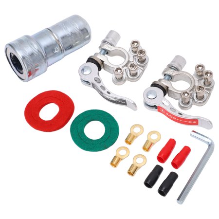 4 Way Battery Terminal, Brass Steel Top Post Battery Terminal Positive ...