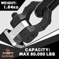 D Ring Shackles 80,000 Lbs Break Strength 3/4" Clevis Shackle with 7/8 ...
