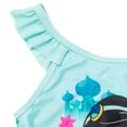 Disney Princess Jasmine Little Girls One Piece Bathing Suit Green 7-8 ...
